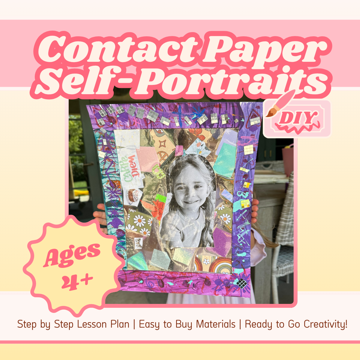 Contact Paper Self-Portraits Art Lesson Plan [Digital Download ...